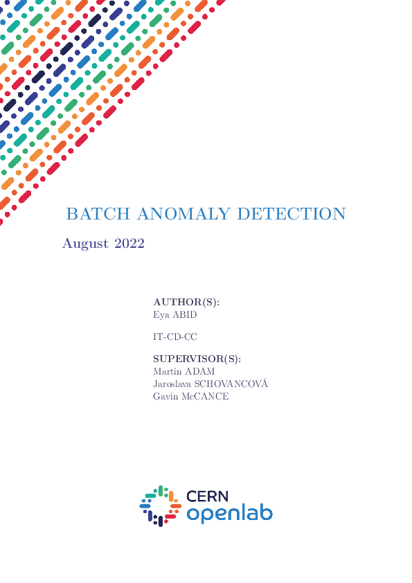 (PDF) Batch Anomaly Detection