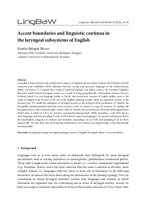 (PDF) Accent boundaries and linguistic continua in the laryngeal ...