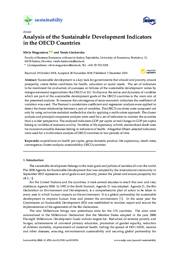 (PDF) Analysis of the Sustainable Development Indicators in the OECD ...