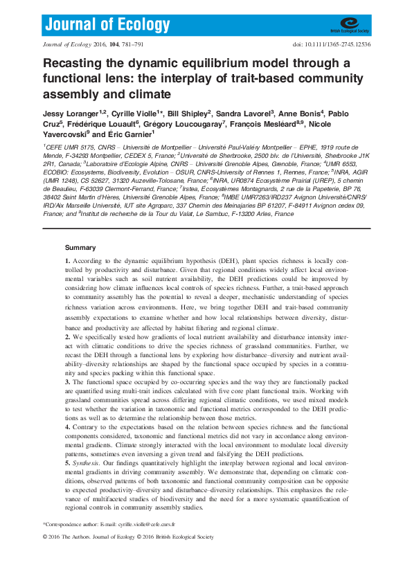 (PDF) Recasting the dynamic equilibrium model through a functional lens ...