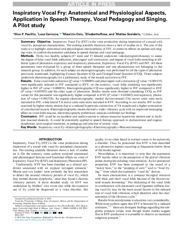 (PDF) Inspiratory Vocal Fry: Anatomical and Physiological Aspects ...