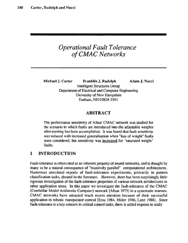 (PDF) Operational fault tolerance of CMAC networks | Adam Nucci ...