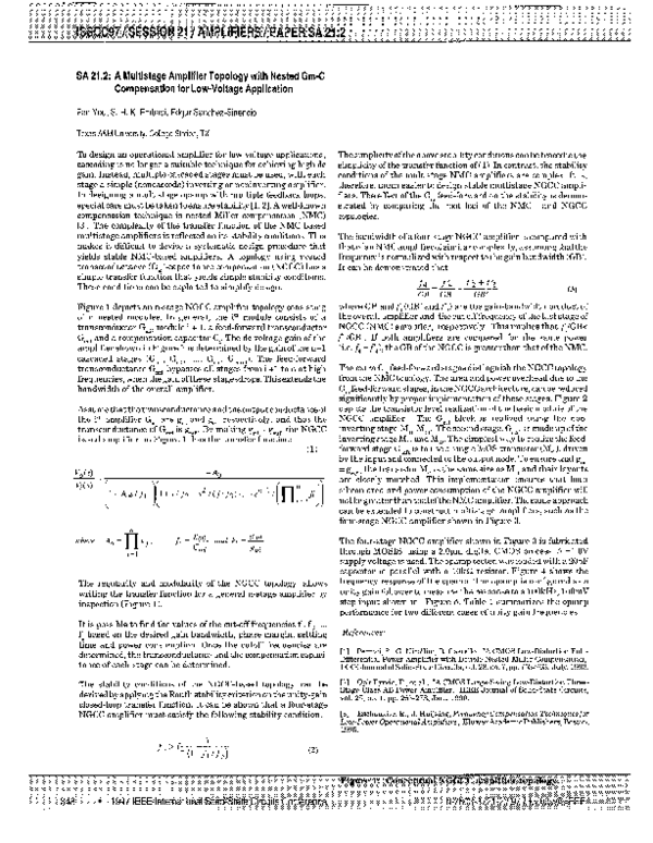 (PDF) A CMOS low-distortion fully differential power amplifier with ...