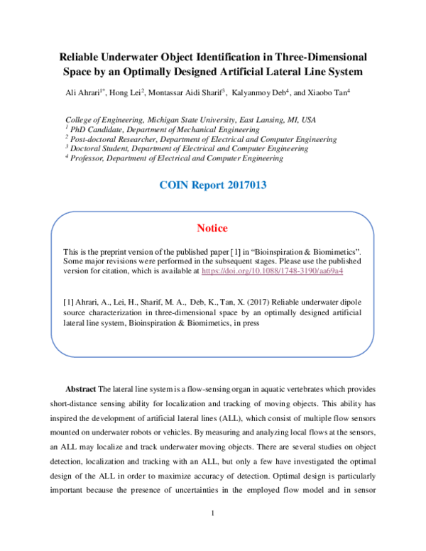 (PDF) Reliable Underwater Object Identification in Three-Dimensional ...