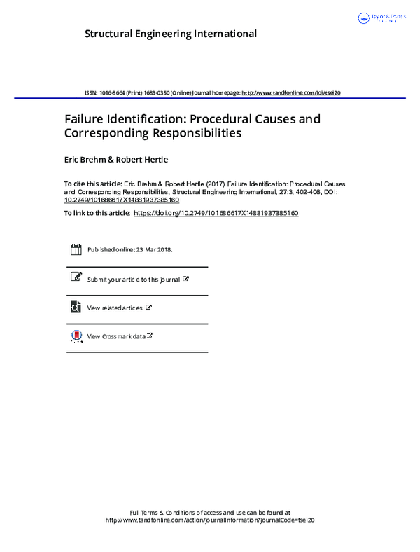 (PDF) Failure Identification: Procedural Causes and Corresponding ...