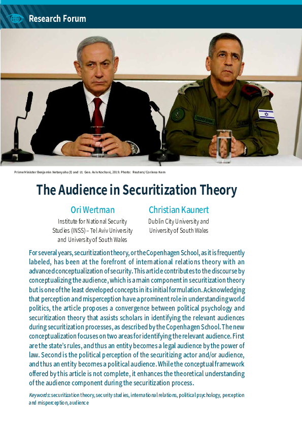 (PDF) The Audience in Securitization Theory