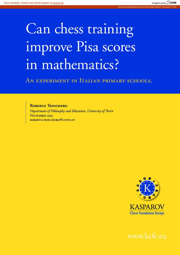 (PDF) Can chess training improve Pisa scoresin mathematics? An ...
