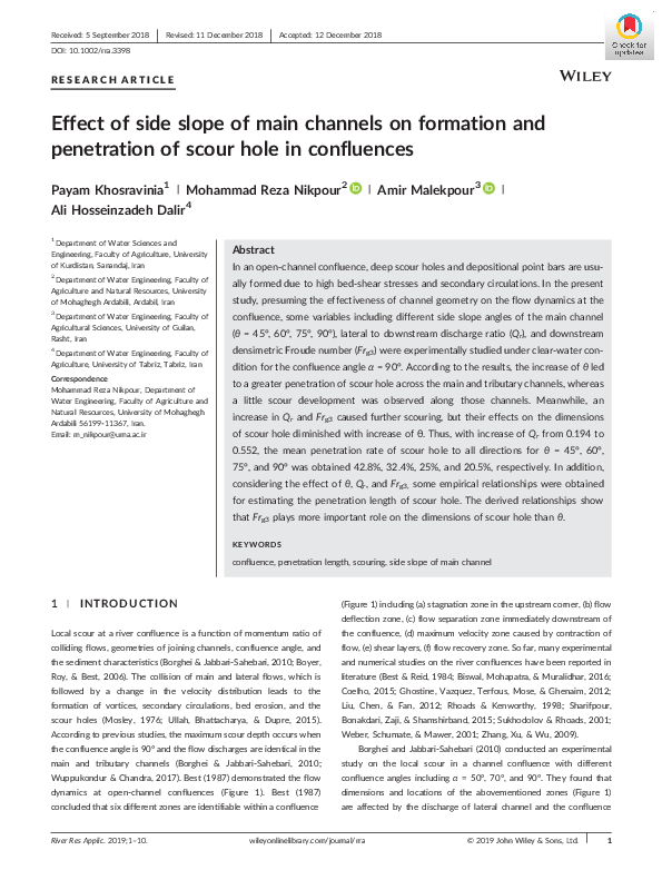 (PDF) Effect of side slope of main channels on formation and ...