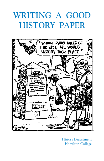 (PDF) Collaborative Guide to Writing History Papers