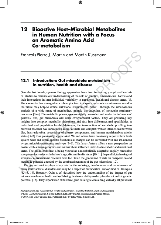 (PDF) 2 Bioactive Host-Microbial Metabolites in Human Nutrition with a ...