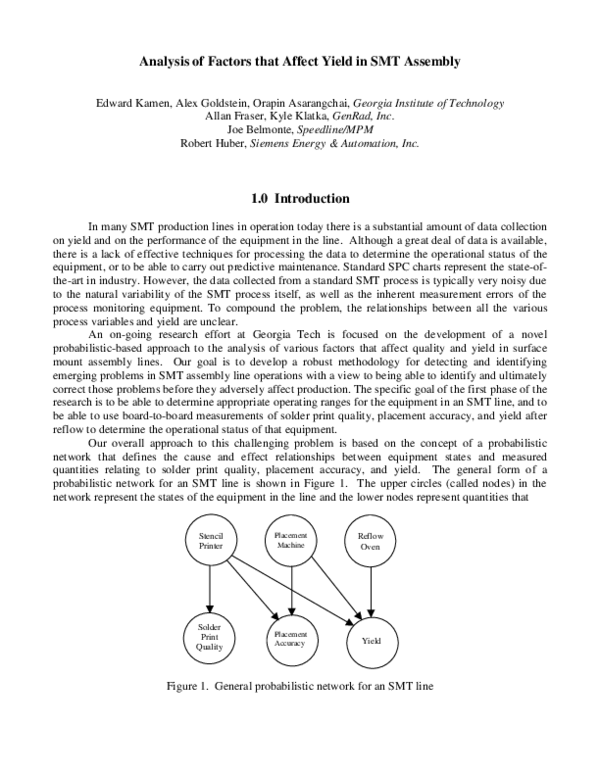 (PDF) Analysis of factors that affect yield in SMT assembly