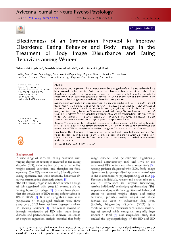 (PDF) Effectiveness of an Intervention Protocol to Improve Disordered ...