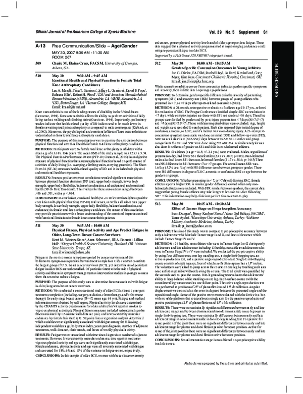 (PDF) Effect of Tanner Stage on Proprioception Accuracy