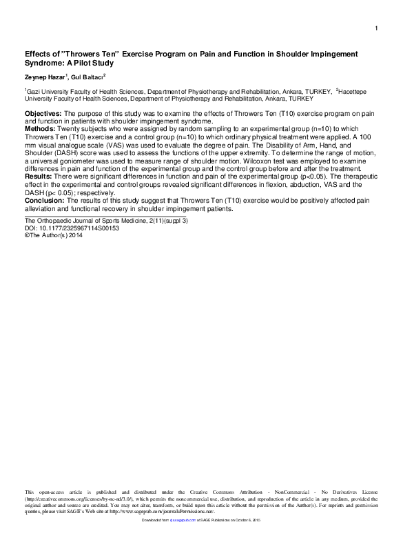 (PDF) Effects of ''Throwers Ten'' Exercise Program on Pain and Function ...