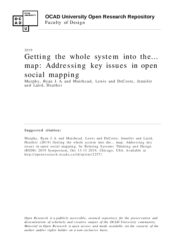 (PDF) Getting the whole system into the... map: Addressing key issues ...