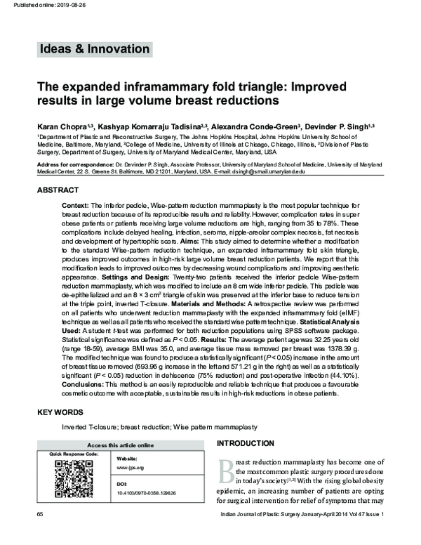 (PDF) The expanded inframammary fold triangle: Improved results in ...