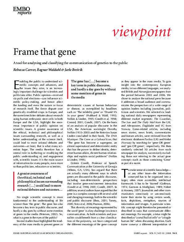 (PDF) Frame that gene