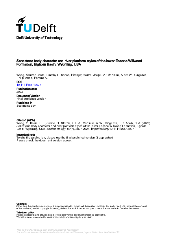 (PDF) Sandstone body character and river planform styles of the lower ...