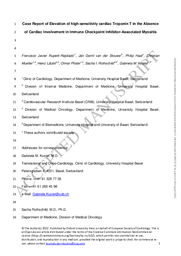 (PDF) Case report of elevation of high-sensitivity cardiac troponin T ...