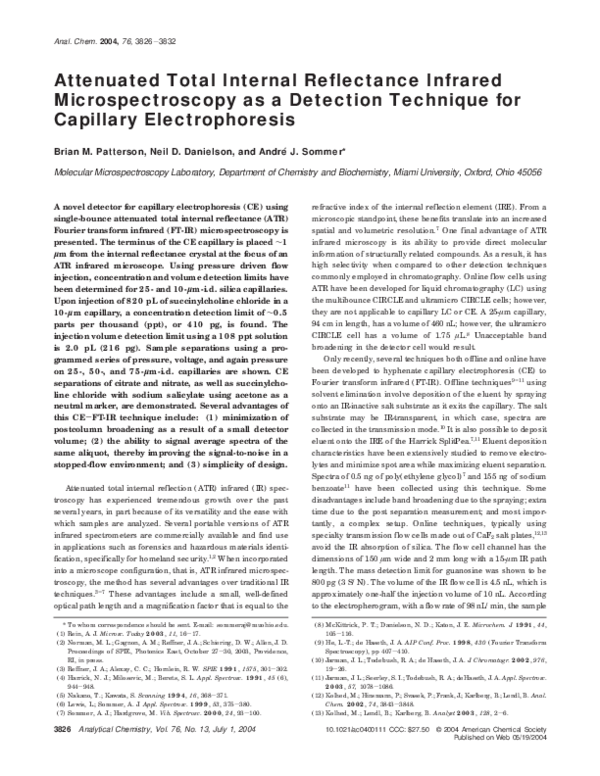(PDF) Attenuated Total Internal Reflectance Infrared Microspectroscopy ...