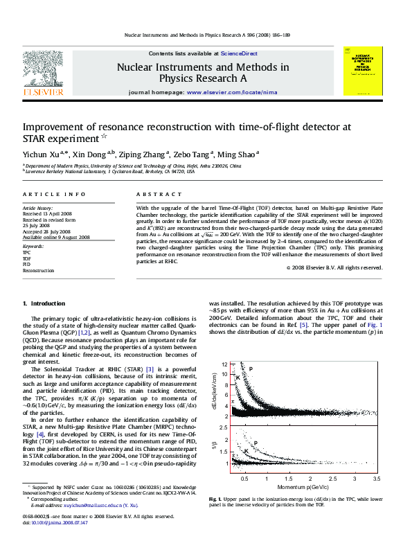 (PDF) Improvement of resonance reconstruction with time-of-flight ...