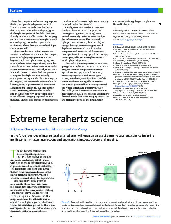 (PDF) Extreme terahertz science