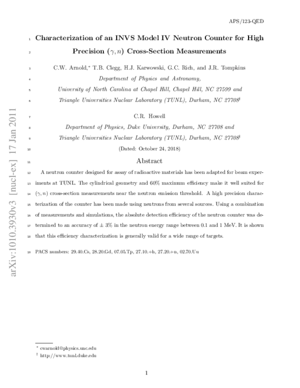 (PDF) Characterization of an INVS model IV neutron counter for high ...