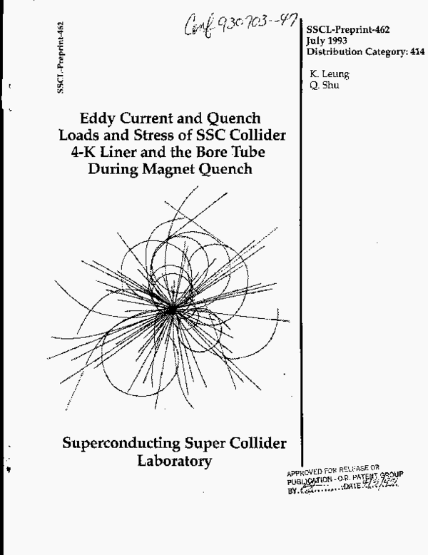 (PDF) Eddy Current and Quench Loads and Stress of SSC Collider 4-K ...