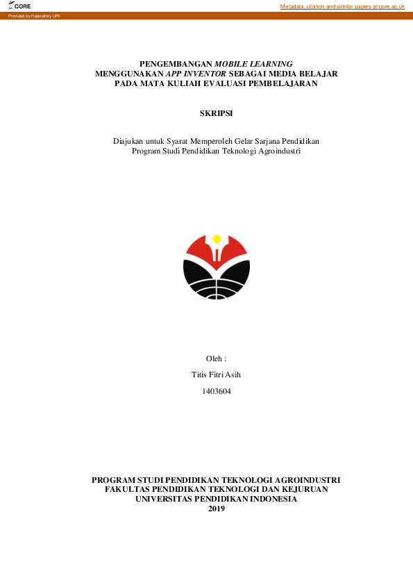 (PDF) Pengembangan Mobile Learning Menggunakan App Inventor Sebagai Media Belajar Pada Mata ...