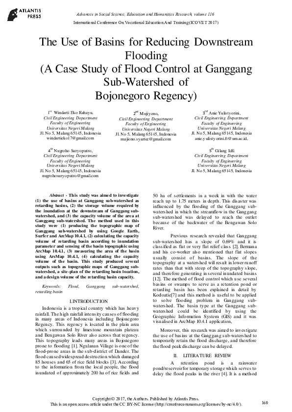 (PDF) The Use of Basins for Reducing Downstream Flooding (A Case Study of Flood Control at ...