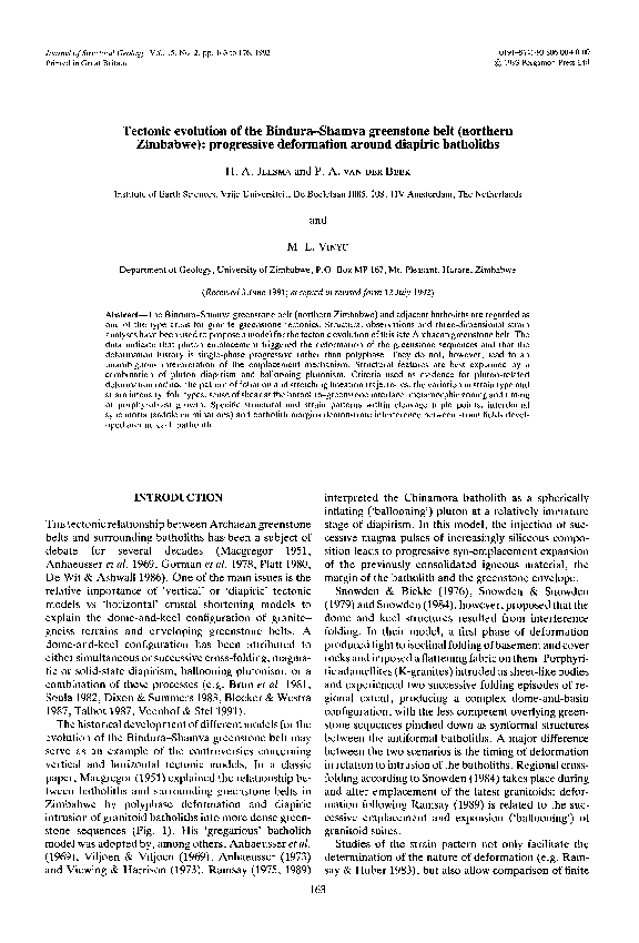 (PDF) Tectonic evolution of the Bindura-Shamva greenstone belt ...