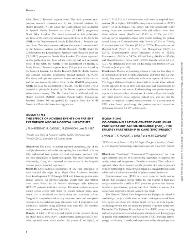 (PDF) ISQUA17-2402CO-DESIGNING Patient-Centred Care Using Participatory ...