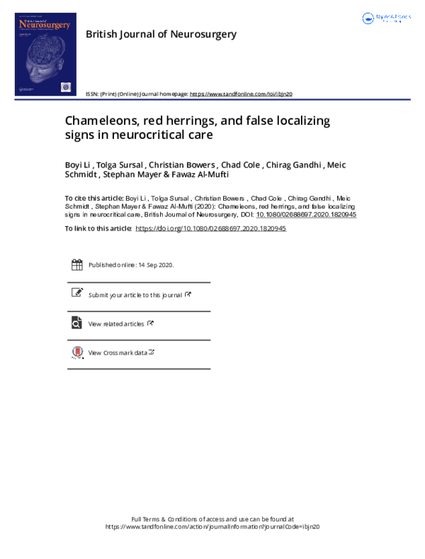 (PDF) Chameleons, red herrings, and false localizing signs in ...
