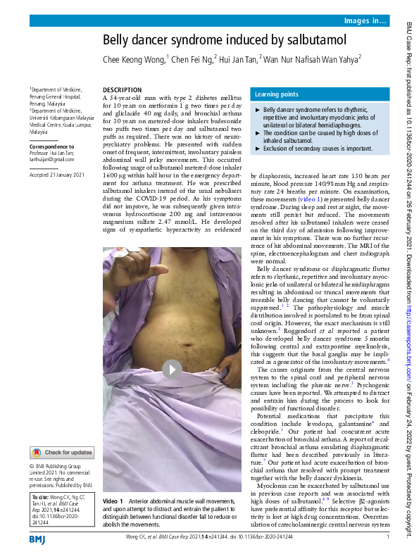(PDF) Belly dancer syndrome induced by salbutamol