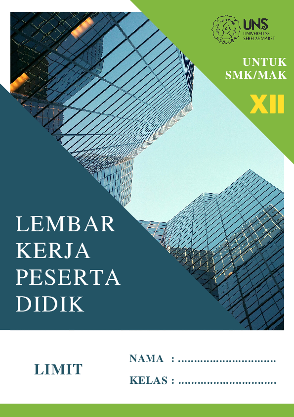 (PDF) Lembar Kerja Peserta Didik Materi Limit Fungsi Aljabar SMK Kelas XII