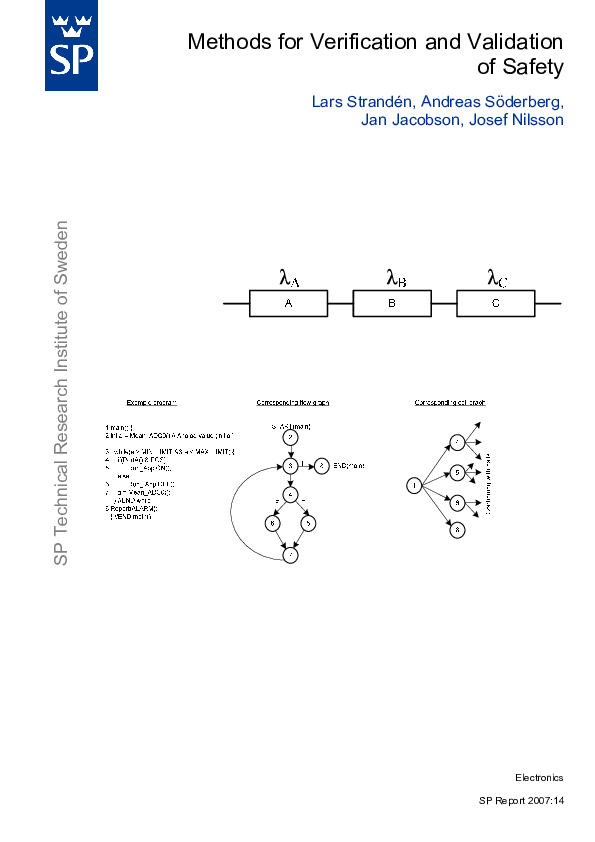 (PDF) Methods for Verification and Validation of Safety