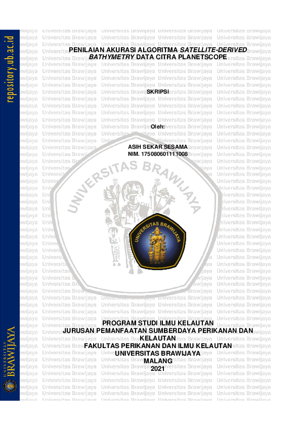 (PDF) Penilaian Akurasi Algoritma Satellite-Derived Bathymetry Data ...