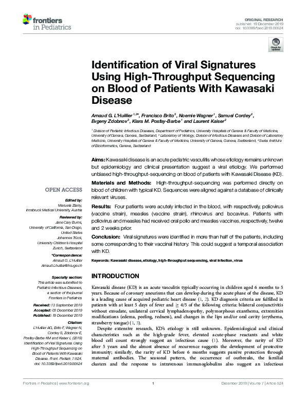 (PDF) Identification of Viral Signatures Using High-Throughput ...