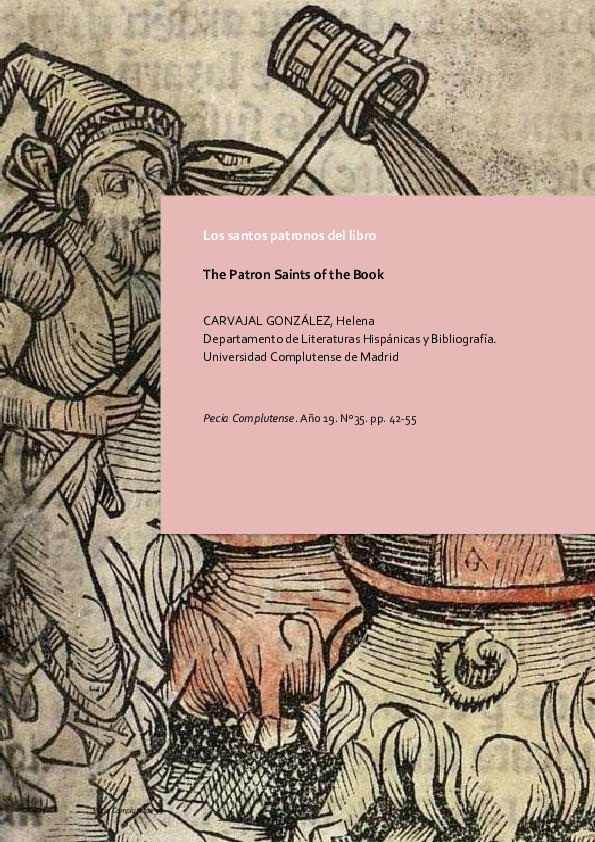 (PDF) Los santos patronos del libro // The Patron Saints of the Book