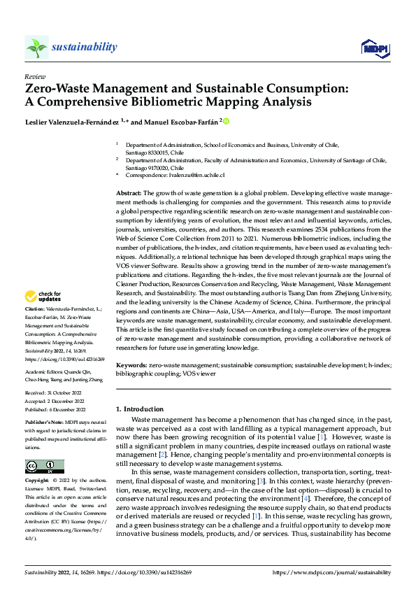 (PDF) Zero-Waste Management and Sustainable Consumption: A Comprehensive Bibliometric Mapping ...
