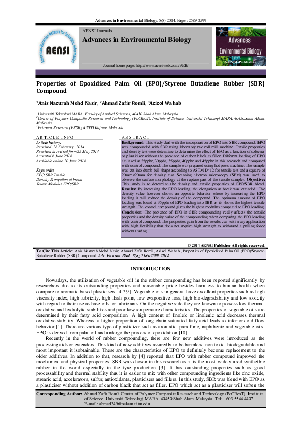 (PDF) Properties of epoxidised palm oil (EPO)/styrene butadiene rubber ...