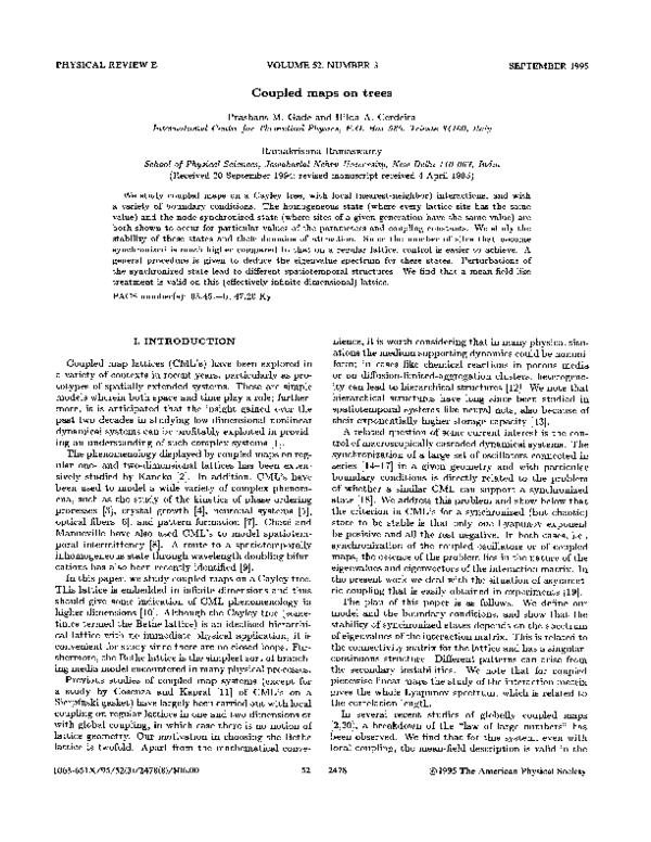 (PDF) Coupled maps on trees