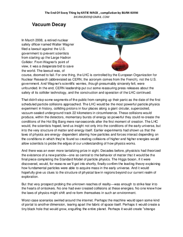 (PDF) Vacuum Decay