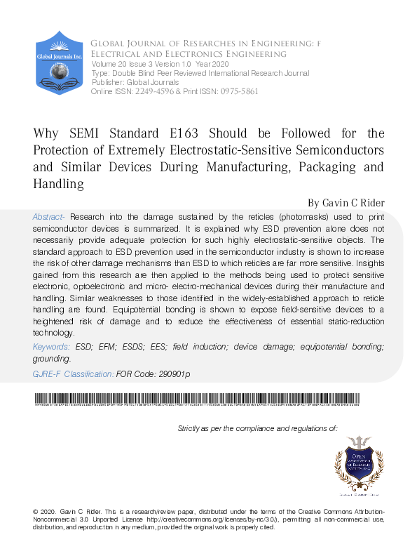 (PDF) Why SEMI Standard E163 should be followed for the Protection of ...