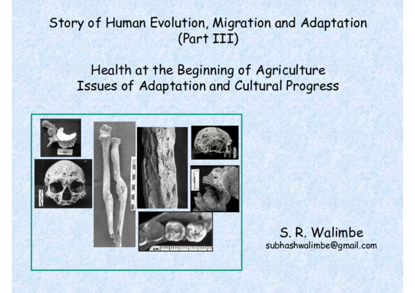 (PDF) Slide show Story of Human Evolution, Migration and Adaptation ...
