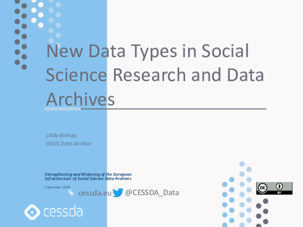 (PDF) New Data Types in Social Science Research and Data Archives ...