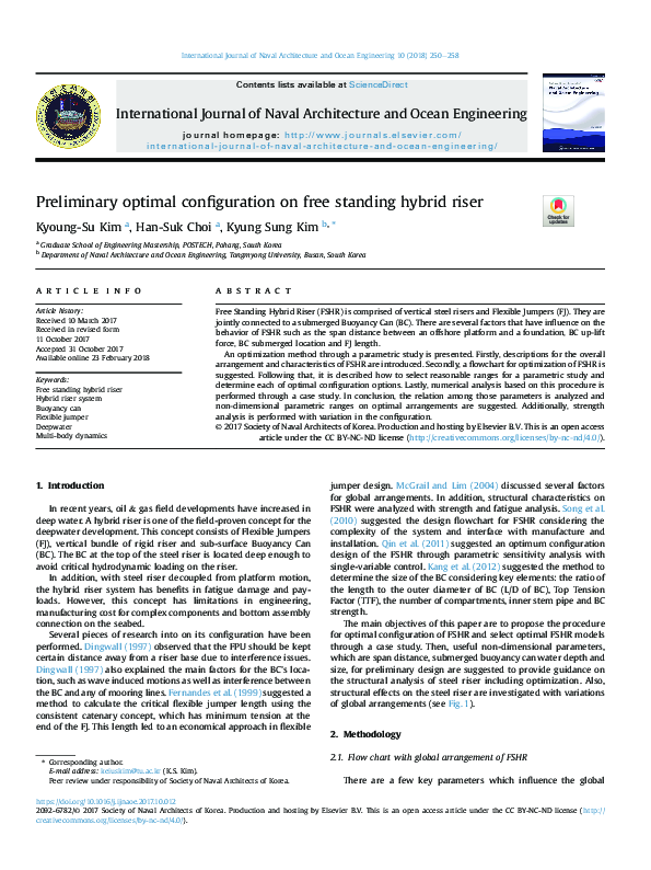 (PDF) Preliminary optimal configuration on free standing hybrid riser