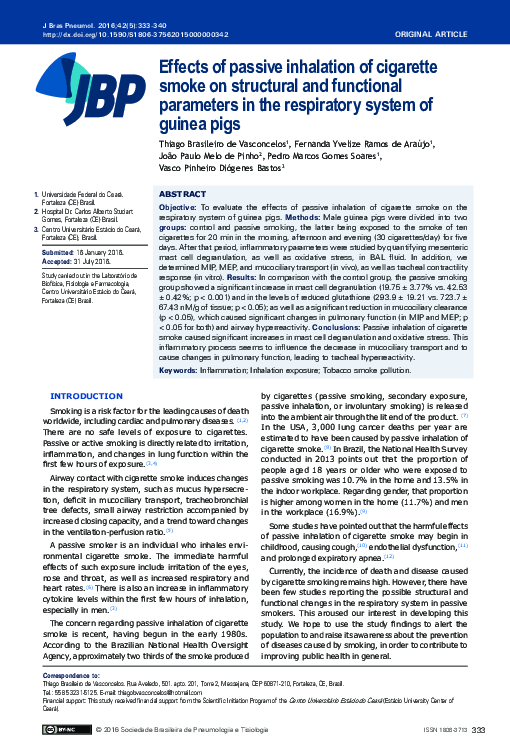 (PDF) Effects of passive inhalation of cigarette smoke on structural ...