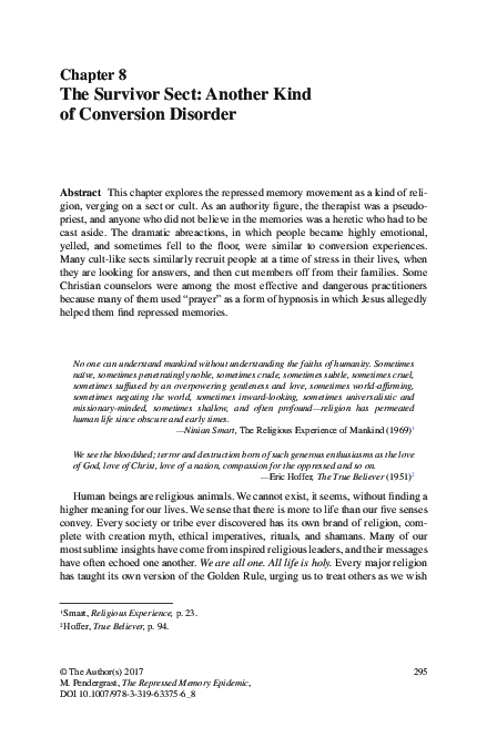(PDF) The Survivor Sect: Another Kind of Conversion Disorder