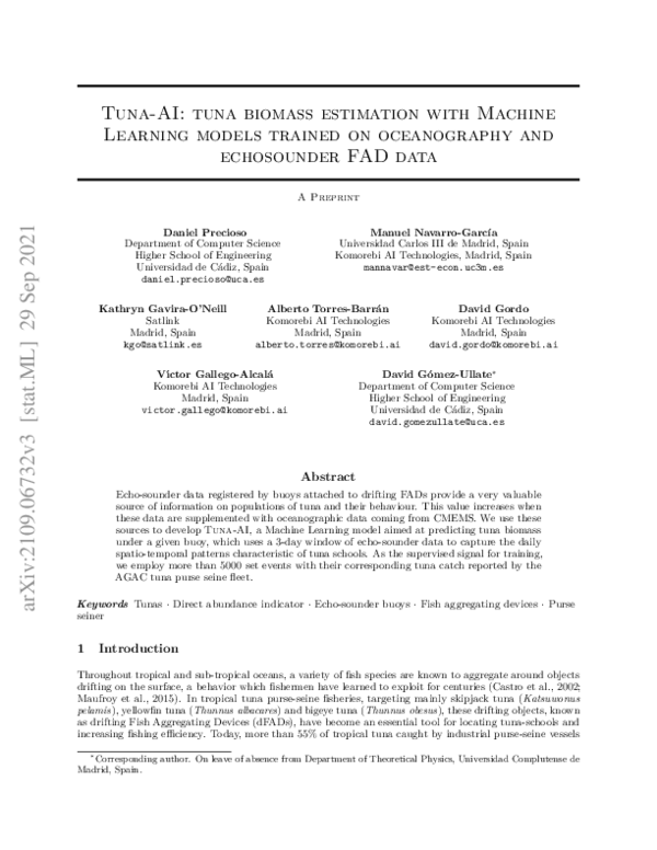 (PDF) Tuna-AI: tuna biomass estimation with Machine Learning models ...